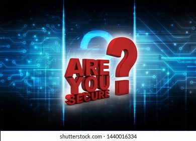 3d Rendering You Secure Question Mark Stock Illustration 1440016334 ...