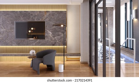 3d Rendering3d Illustration Interior Scene Mockupsideboard Stock ...