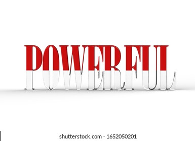 3d Renderingfont Powerfulfont Red Clear Glasson Stock Illustration ...