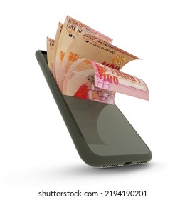 1,103 Money coming out of phone Images, Stock Photos & Vectors ...