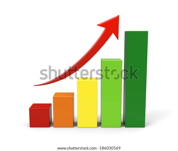 3d Rising Graph Stock Illustration 186030569 | Shutterstock