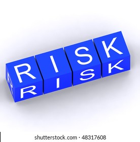 3d Risk Render Blue Cubes Stock Illustration 48317608 | Shutterstock