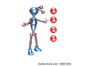 3d Robot Man Pointing Presentation Bullet 스톡 일러스트 83857696 | Shutterstock
