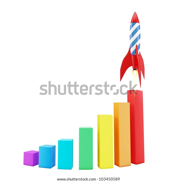 3d Rocket Diagram Graph Bars On Stock Illustration 103450589 | Shutterstock