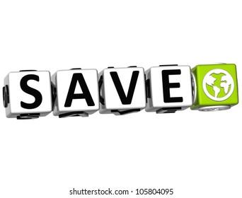3d Save Button Click Here Block Stock Illustration 105804095 | Shutterstock