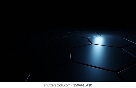 3d Sci Fi Floor Hexagon Pattern Stock Illustration 1594415410 ...