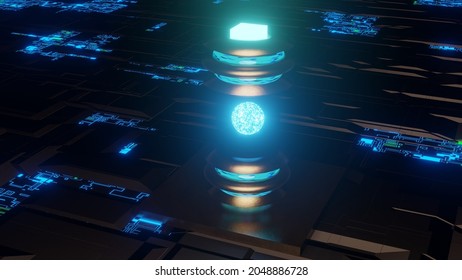 3d Sci Fi Power Core Background Stock Illustration 2048886728 ...