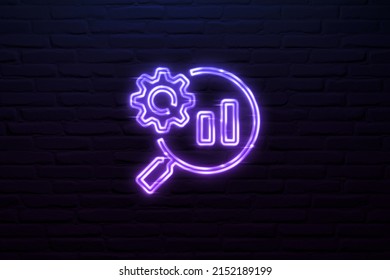 3d Search Data Analytics Icon Neon Stock Illustration 2152189199 ...