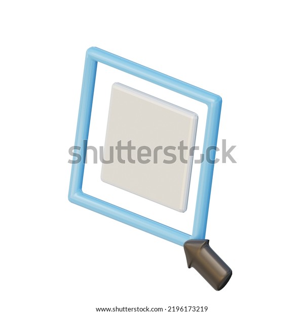 3d Selection Icon Illustration Render Stock Illustration 2196173219 ...