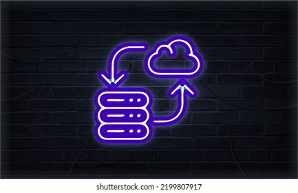3d Server Maintenance Updates Icon Neon Stock Illustration 2199807917 ...
