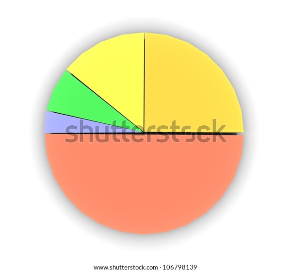 3d Set Rainbow Charts Stock Illustration 106798139