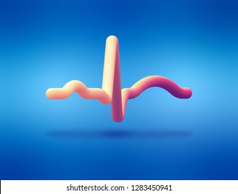 3d Shape Ekg Gradient Background Stock Illustration 1283450941 ...