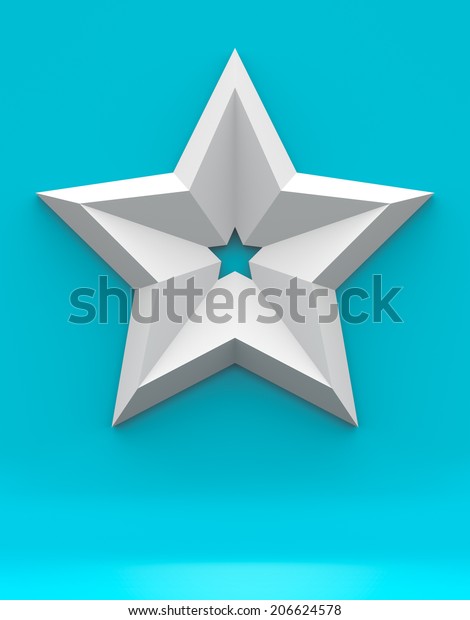 3d Shape Star Design On Background Stock Illustration 206624578 ...