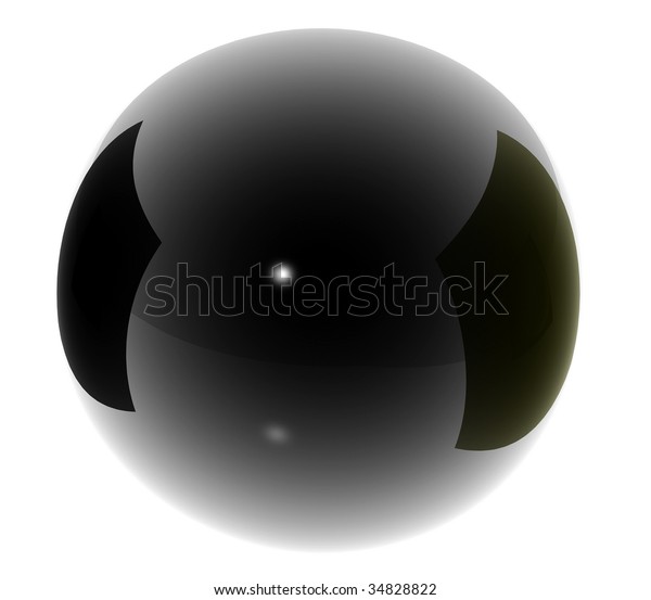 3d Shiny Black Sphere Stock Illustration 34828822 | Shutterstock