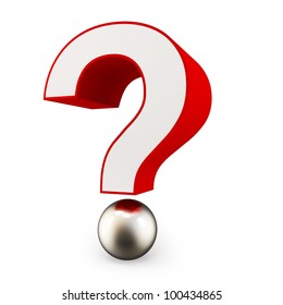 3d Shiny Question Mark On White Stock Illustration 100434865 | Shutterstock