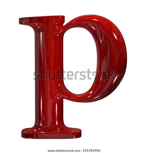 3d Shiny Red Plastic Ceramic Letter Stock Illustration 145396906 ...