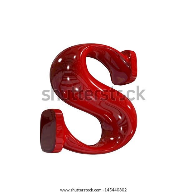 3d Shiny Red Plastic Ceramic Letter Stock Illustration 145440802 ...