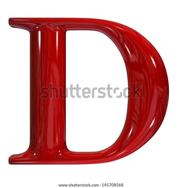 3d Shiny Red Plastic Ceramic Uppercase Stock Illustration 145708568 ...