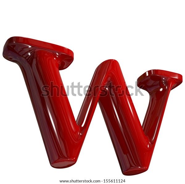 3d Shiny Red Plastic Ceramic Letter Stock Illustration 155611124 ...