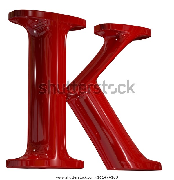 3d Shiny Red Plastic Ceramic Letter Stock Illustration 161474180 ...