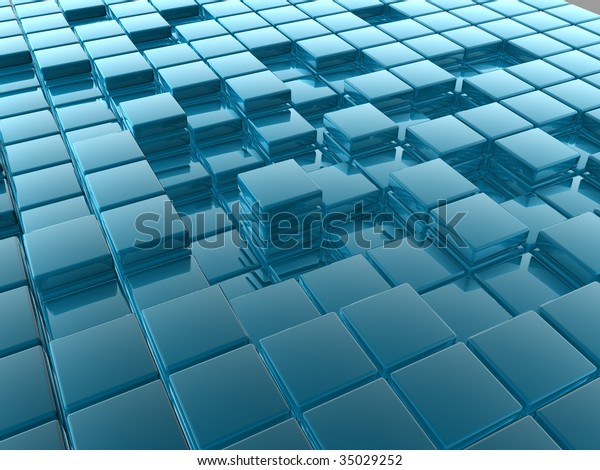 3d Shiny Tiles Illustration Render Stock Illustration 35029252 ...
