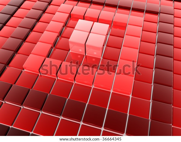 3d Shiny Tiles Illustration Render Stock Illustration 36664345 ...