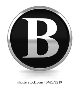 3d Silver Circle Letter B Metal Stock Illustration 346172219 | Shutterstock