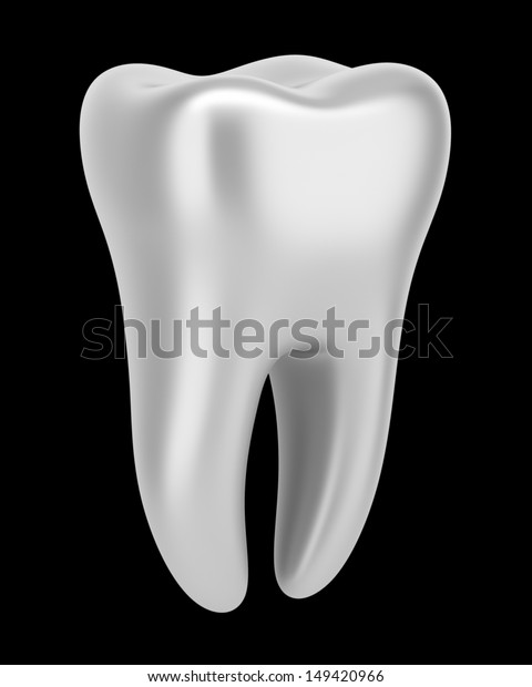 3d Silver Human Tooth Isolated On Stock Illustration 149420966