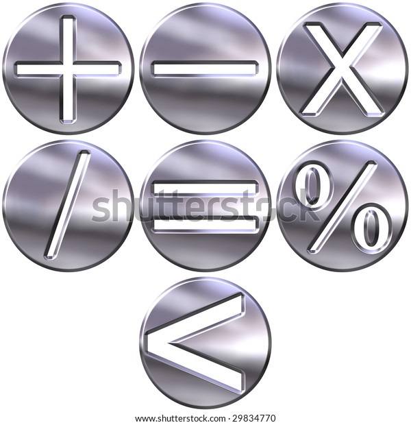 3d Silver Math Symbols Stock Illustration 29834770 | Shutterstock