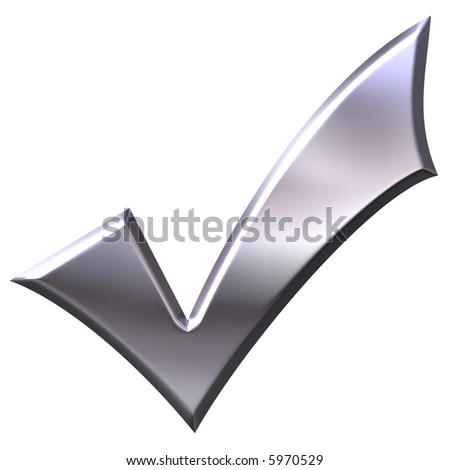 3 D Silver Tick Stock Illustration 5970529 - Shutterstock