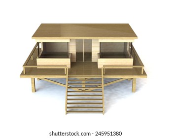 3d Simple House Model Stock Illustration 245951380 | Shutterstock