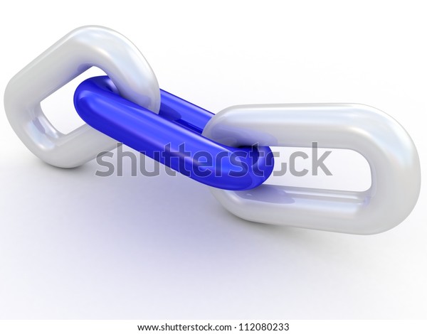 3d Single Chain Link On White Stock Illustration 112080233 | Shutterstock