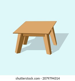 3d Small Brown Table Four Legs Stock Illustration 2079794314 | Shutterstock