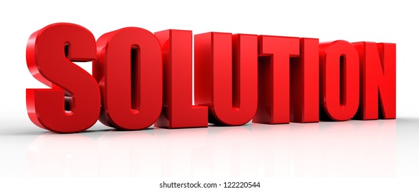 3d Solution Text Isolated Over White Stock Illustration 122220544 ...