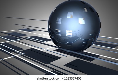 3d Space Construction Abstract Background 3d Stock Illustration ...
