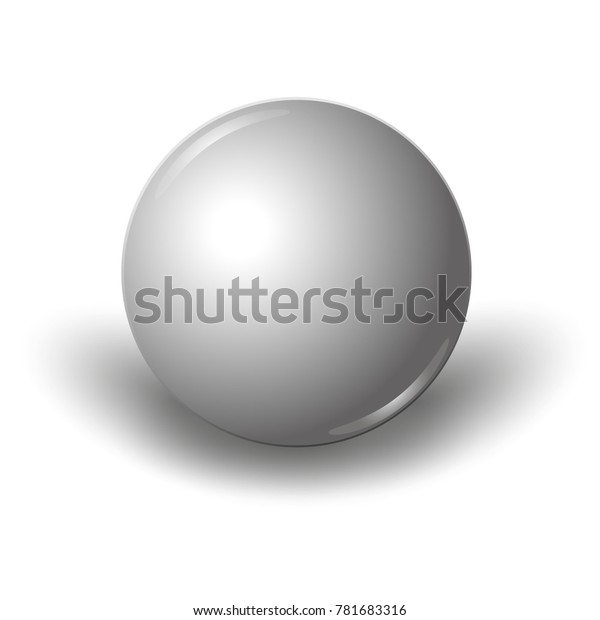 3d Sphere Ball Isolated Shadow On Stock Illustration 781683316 ...