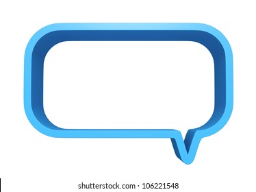 3d Square Bubbles Speech Blue Color Stock Illustration 106221548 ...