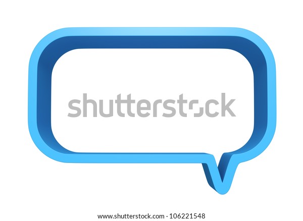 3d Square Bubbles Speech Blue Color Stock Illustration 106221548 ...
