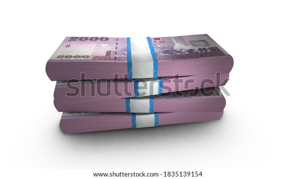 3d Stack Banknote 2000 New Taiwan Stock Illustration 1835139154 ...