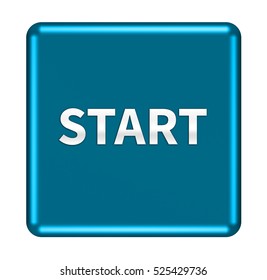 3d Start Button Isolated Stock Illustration 525429736