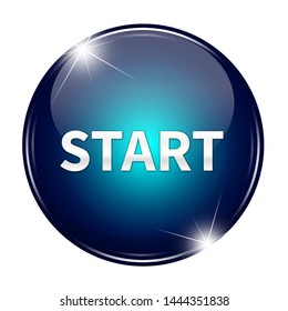 3d Start Round Button Isolated Stock Illustration 1444351838 | Shutterstock