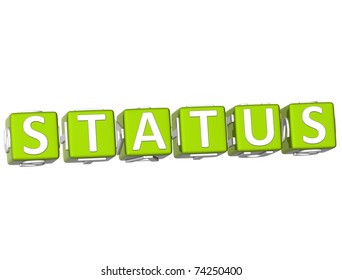 3d Status Cube Text On White Stock Illustration 74250400 | Shutterstock