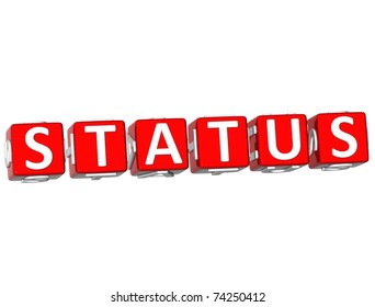 3d Status Cube Text On White Stock Illustration 74250412 | Shutterstock
