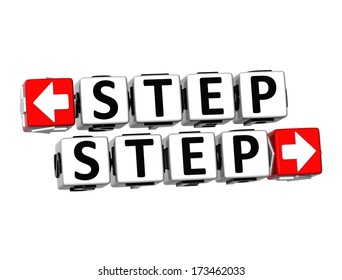 3d Step Button Click Here Block 스톡 일러스트 173462033 | Shutterstock