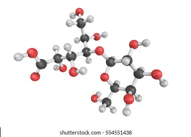 3d Structure Lactobionic Acid Sugar Acid Stock Illustration 554551438 ...