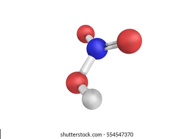 3d Structure Nitric Acid Highly Corrosive Stock Illustration 554547370 ...