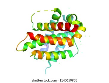 3d Structure Protein Molecule Spatial Model Stock Illustration ...