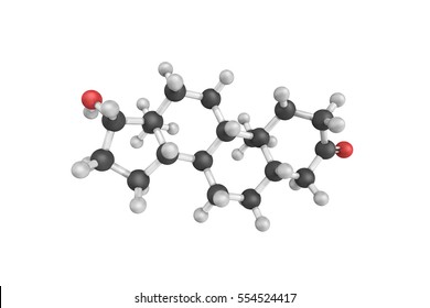 3d Structure Cortisone Pregnane 21carbon Steroid Stock Illustration ...