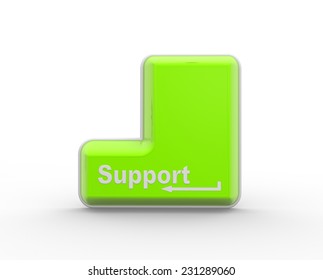 3d Support Key 3d Render Illustration Stock Illustration 231289060 ...