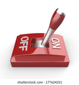 3d Switch Red On Stock Illustration 177624251 | Shutterstock